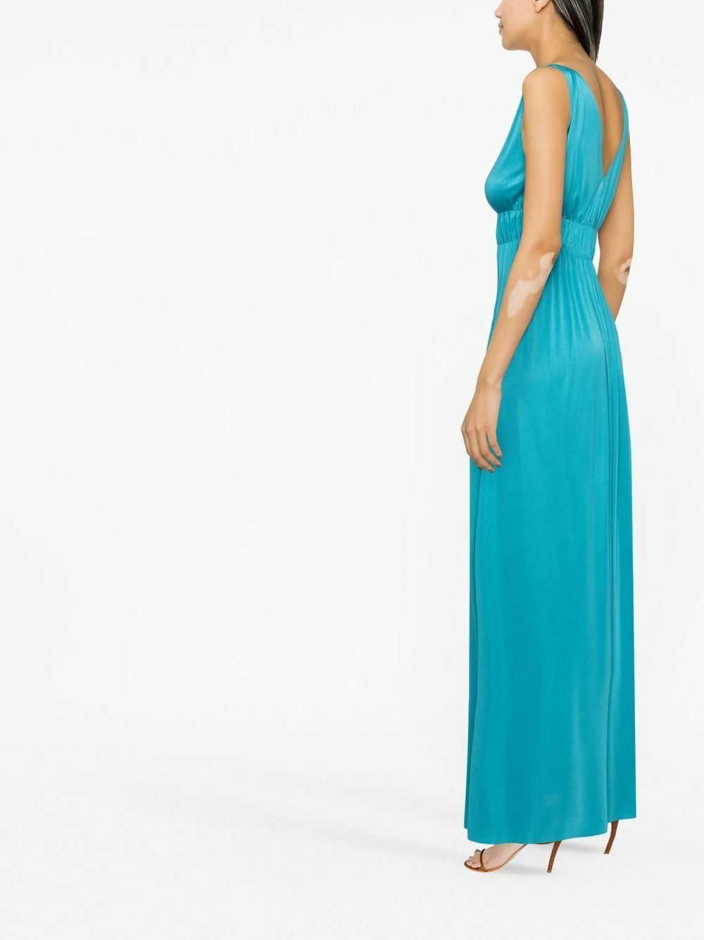 PAROSH - V-necked Long Dress Parosh