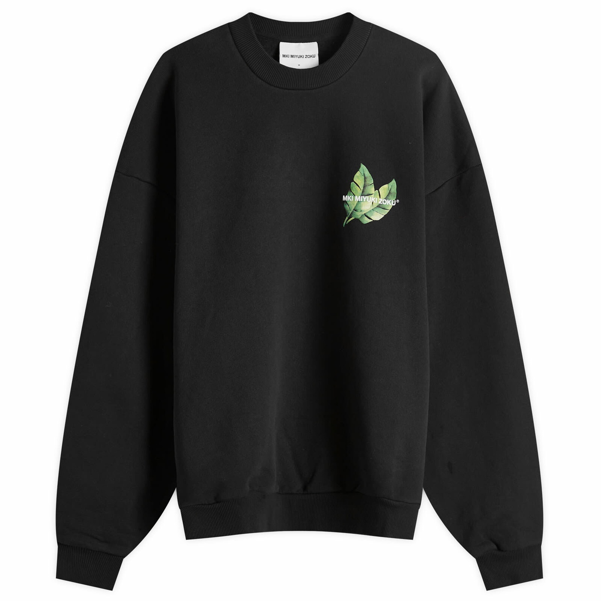 MKI Men's Leaf Crew Sweat in Black MKI Miyuki-Zoku