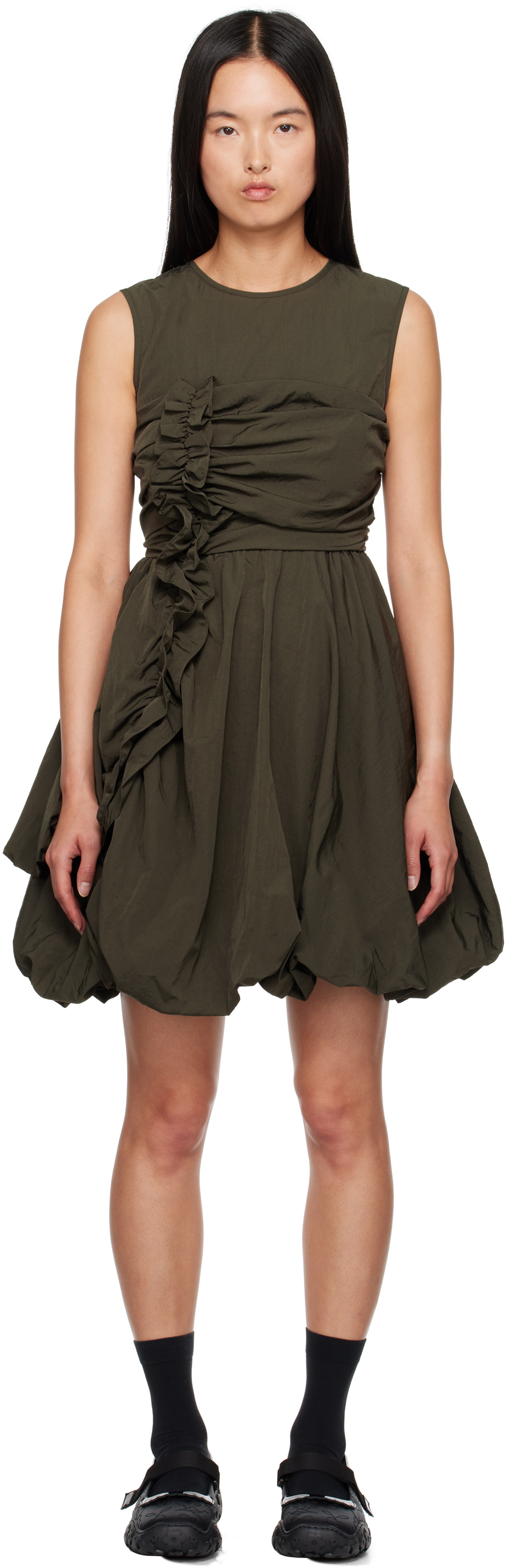 Cecilie Bahnsen Green Olivia Minidress Cecilie Bahnsen