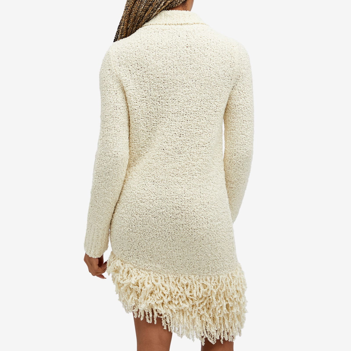 Isabel Marant Women's Fringe Knit Midi Dress in Ecru Isabel Marant