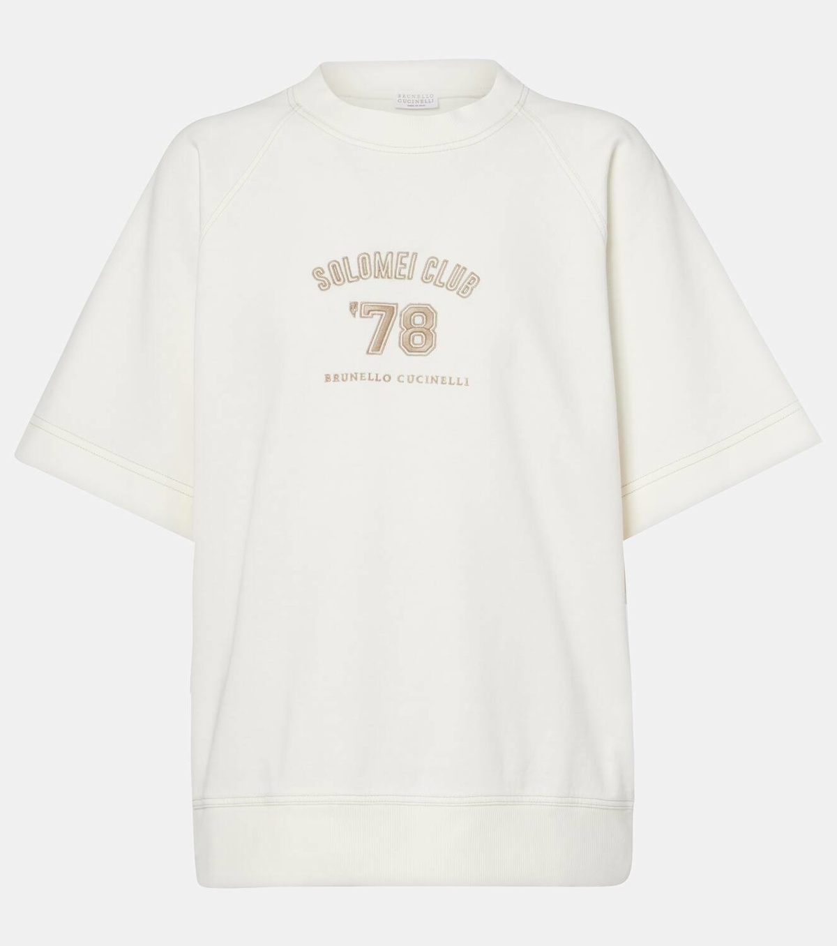 Brunello Cucinelli Logo patch-appliqué cotton jersey T-shirt Brunello ...