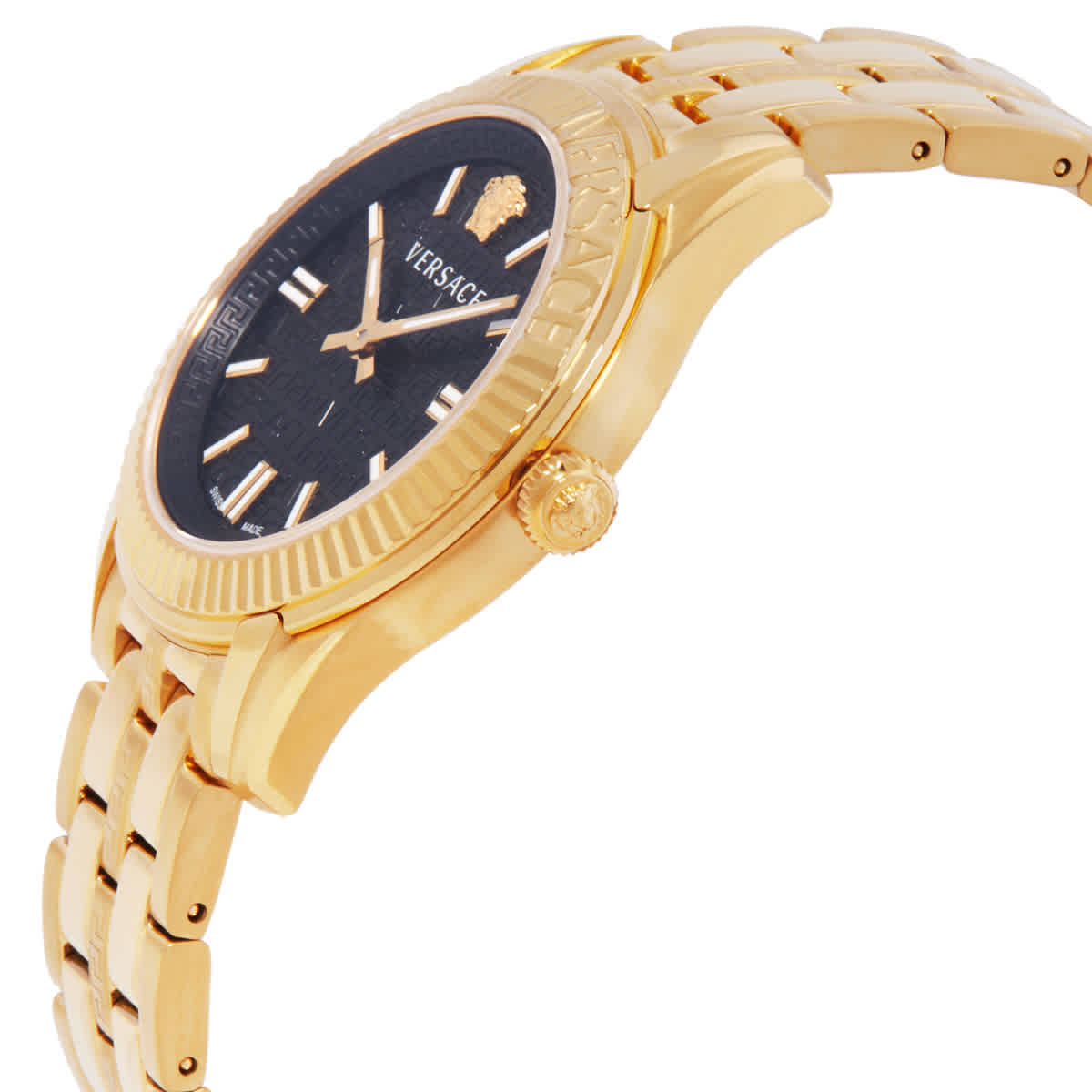 Versace Greca Time Quartz Black Dial Ladies Watch VE6C00623 Versace
