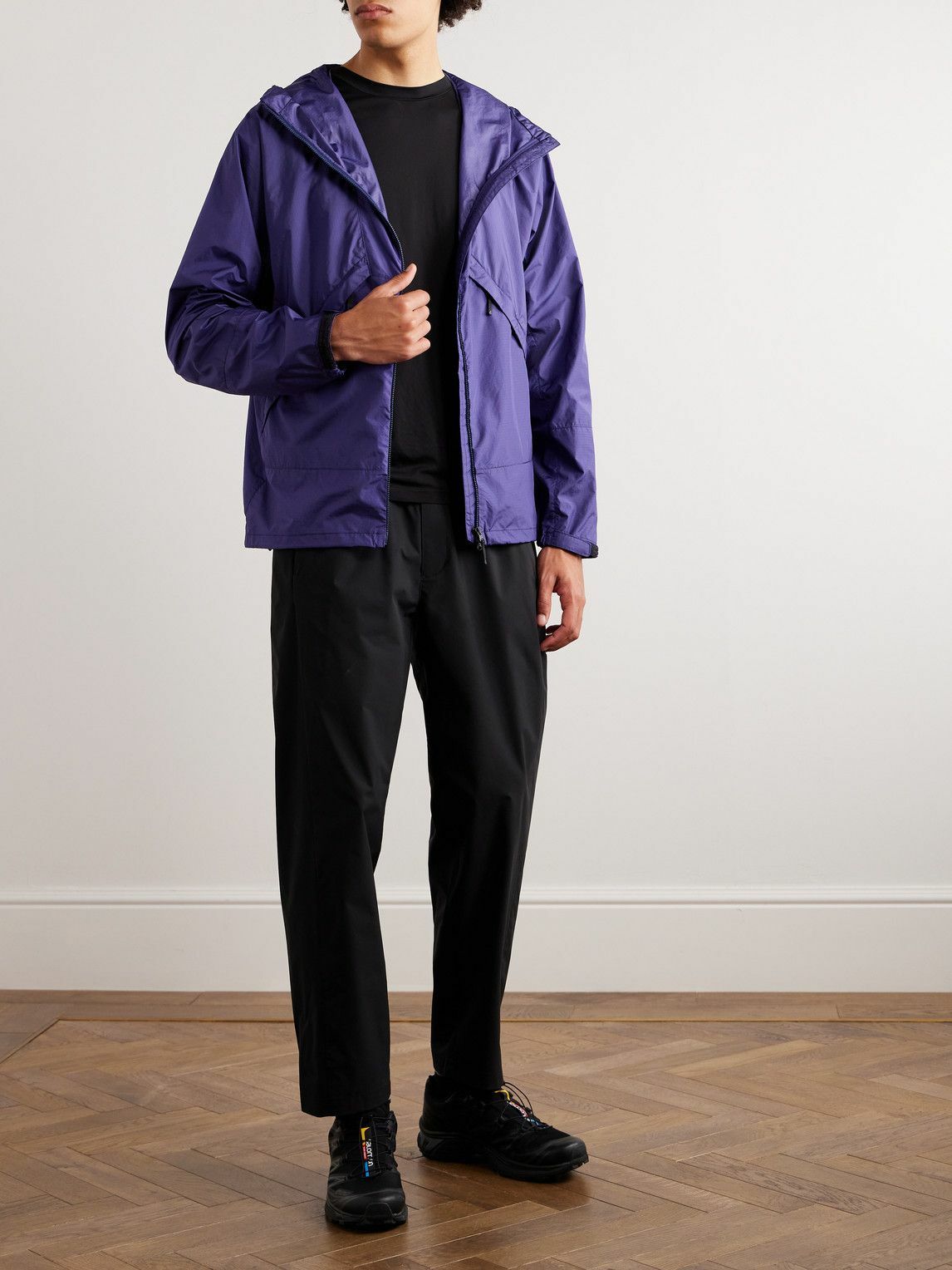 Goldwin - Ripstop Hooded Jacket - Purple Goldwin