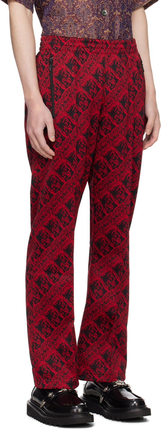 NEEDLES Red Drawstring Track Pants Needles