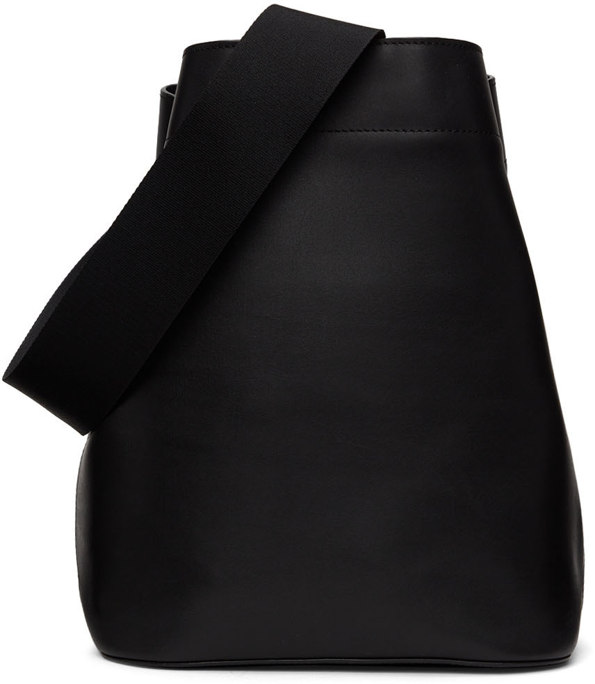 Studio Nicholson Black Calfskin Slide Shoulder Bag Studio Nicholson