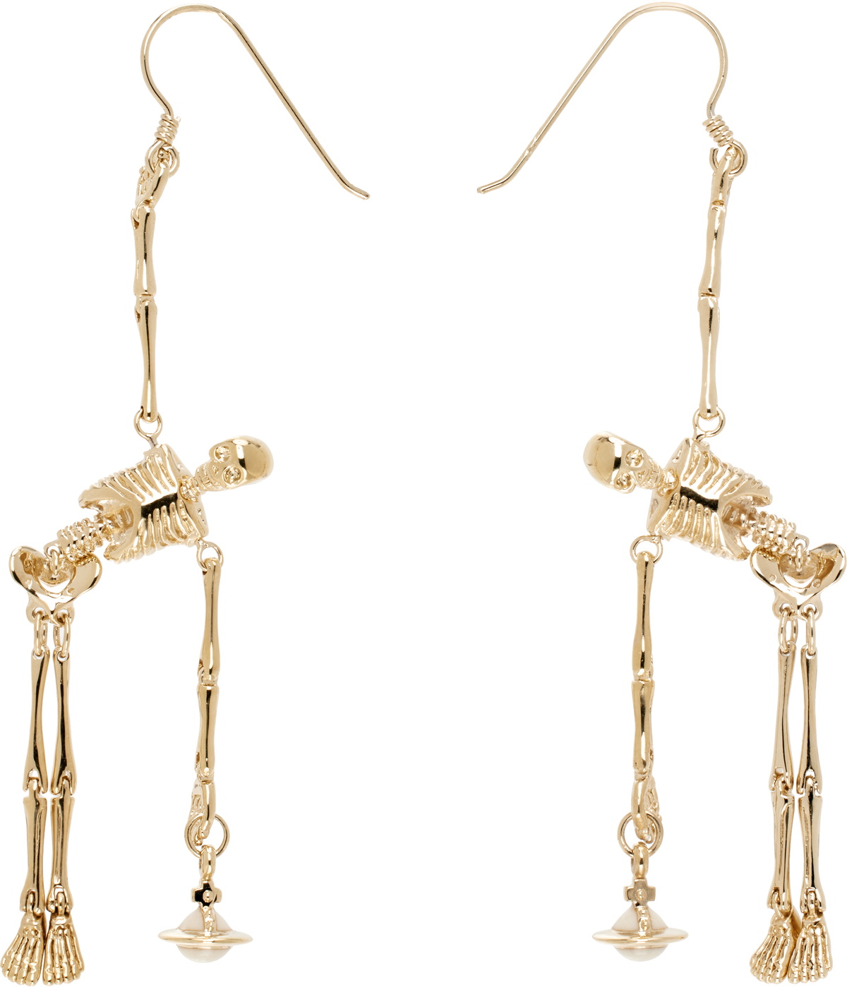 Vivienne Westwood Gold Skeleton Earrings Vivienne Westwood