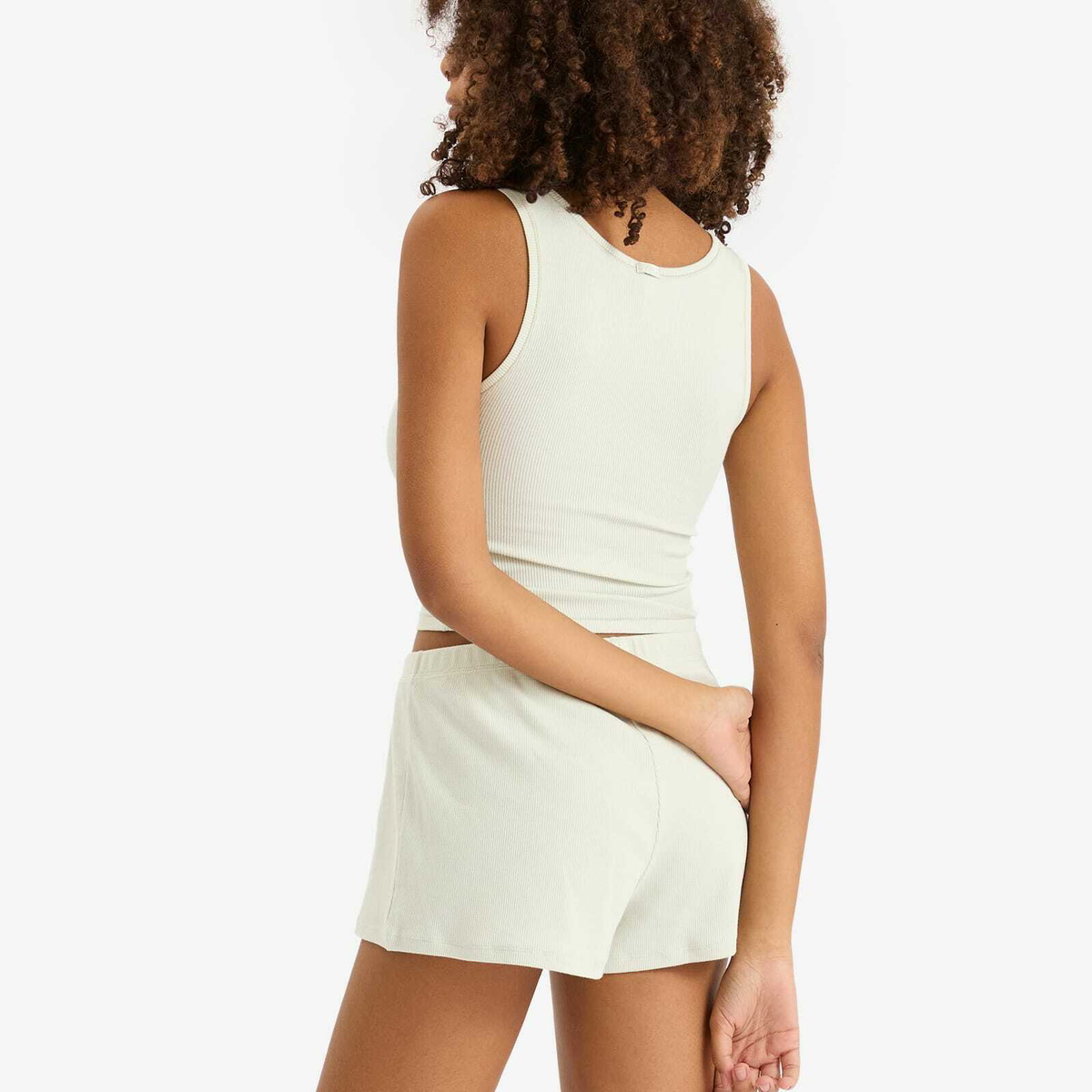 SKIMS Women's Cotton Rib Tank in Spearmint SKIMS