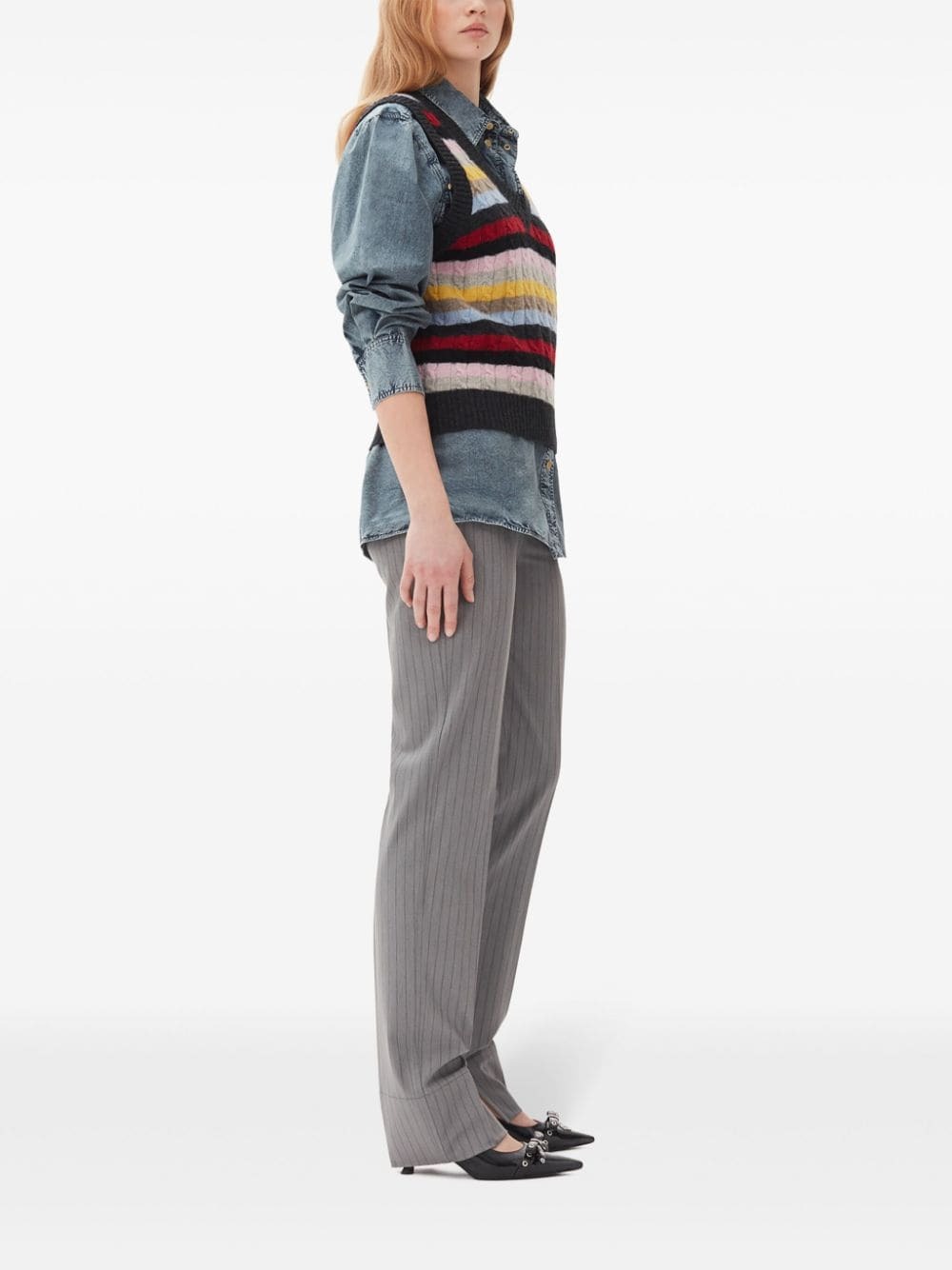 GANNI - Wool V-necked Vest GANNI