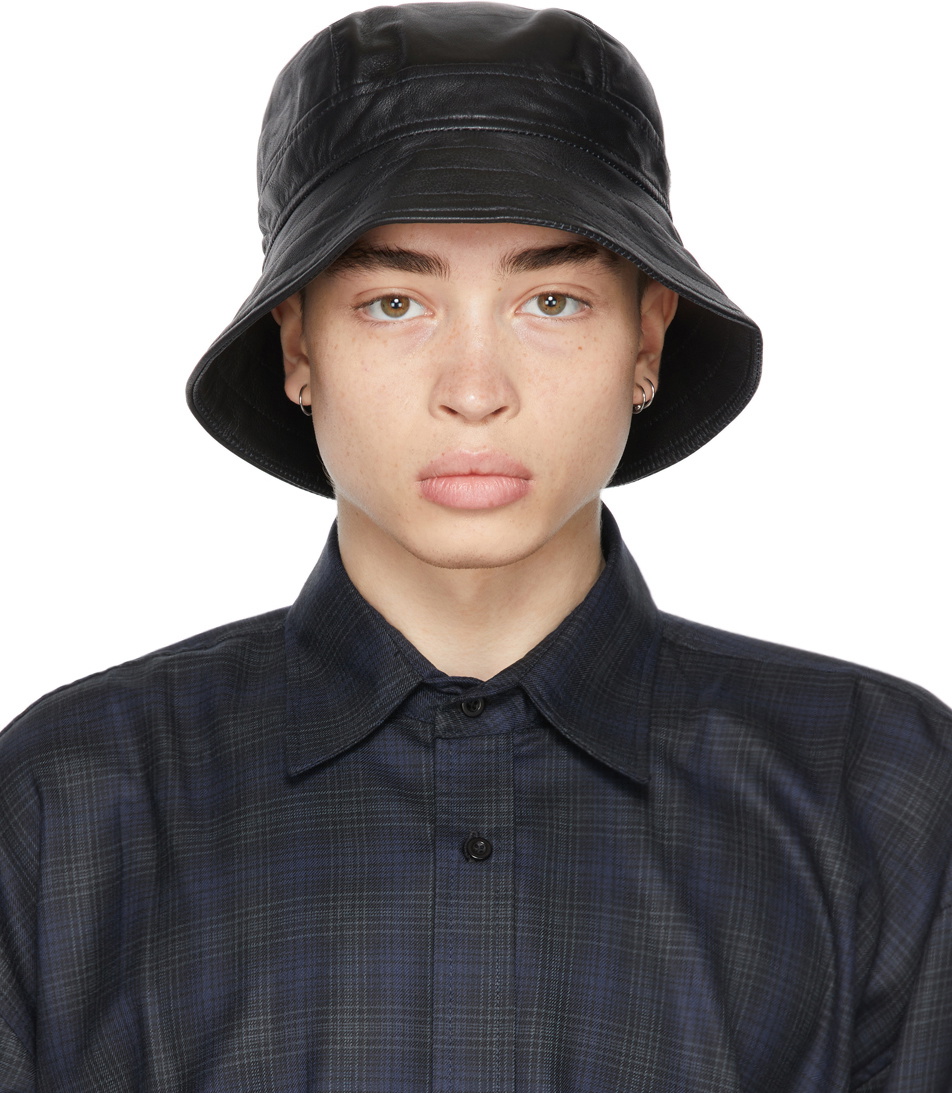 Liberal Youth Ministry Black Leather Bucket Hat Liberal Youth Ministry