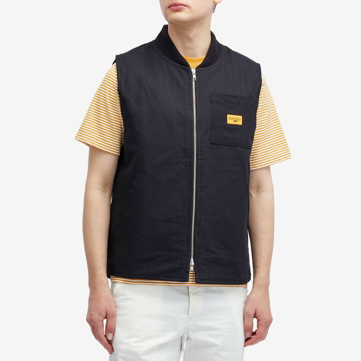 Service Works Men's Padded Work Vest in Black Service Works