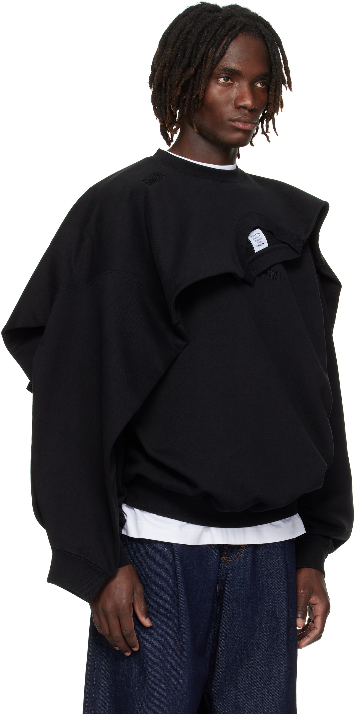 VETEMENTS Black Double Layered Sweatshirt Vetements