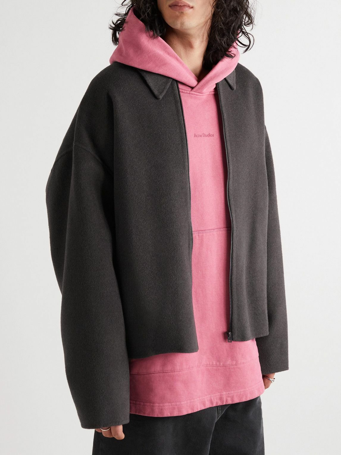 Acne Studios - Doverio Double-Faced Wool Blouson Jacket - Brown Acne ...