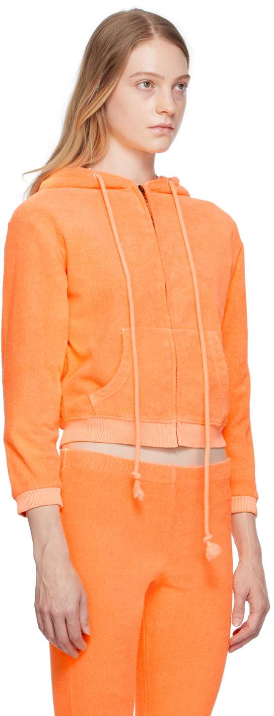 ERL Orange Zip Hoodie ERL