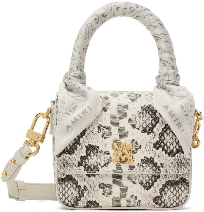 AMIRI Off-White Snake Print Micro MA Bag Amiri
