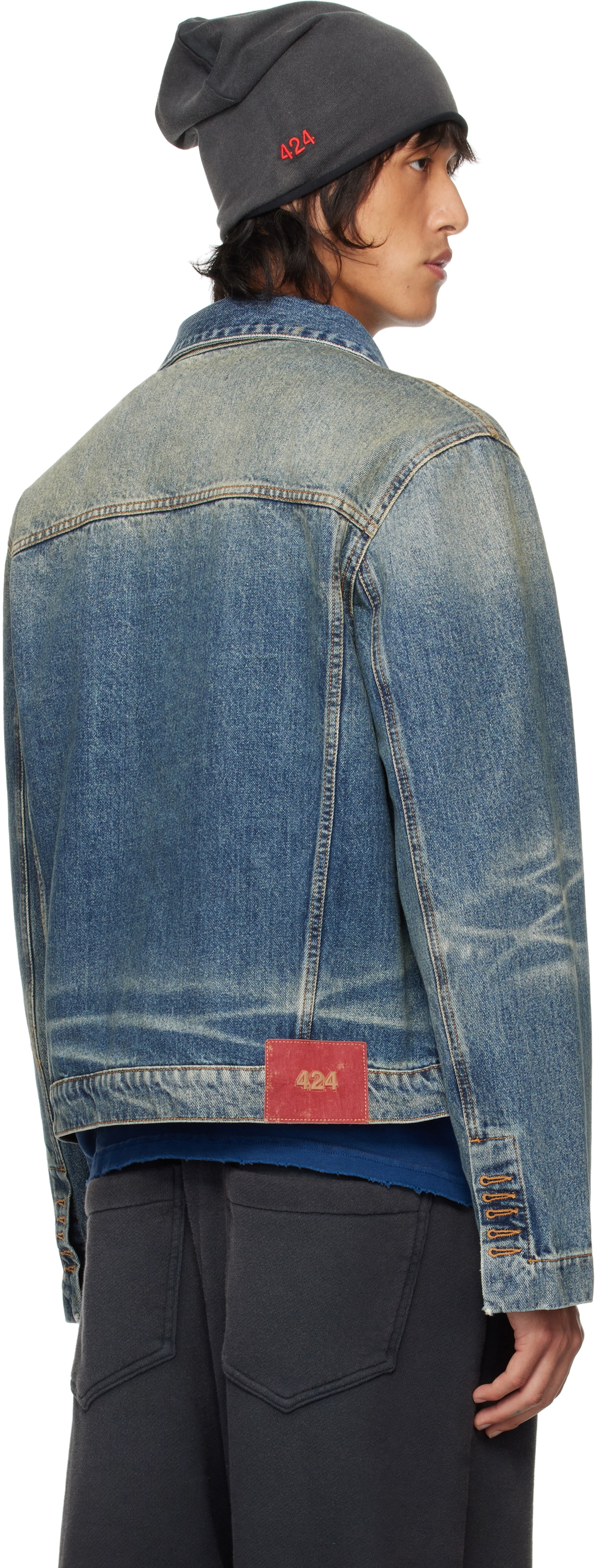 424 Blue Trucker Denim Jacket 424