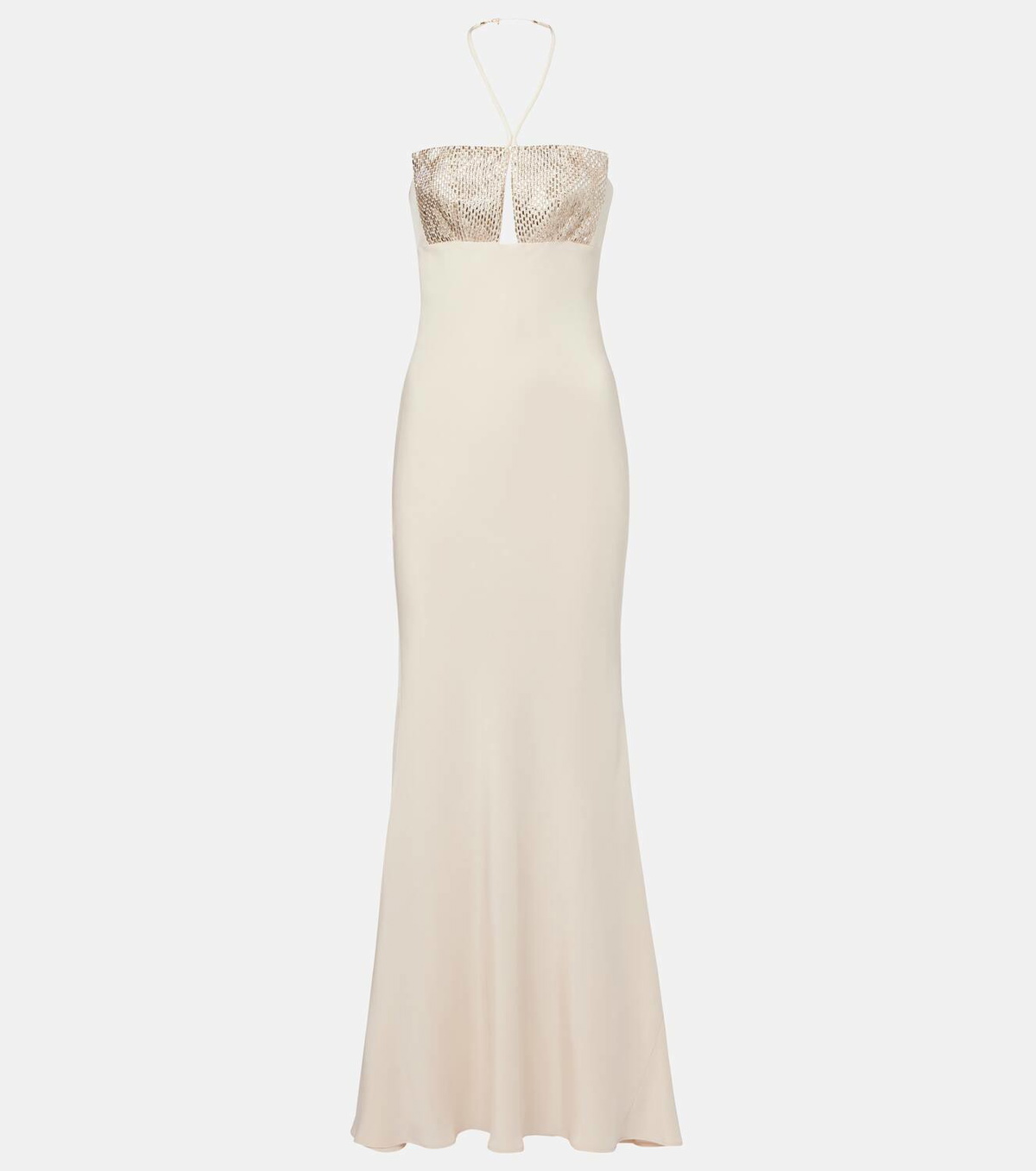 Roland Mouret Embellished halterneck silk gown Roland Mouret