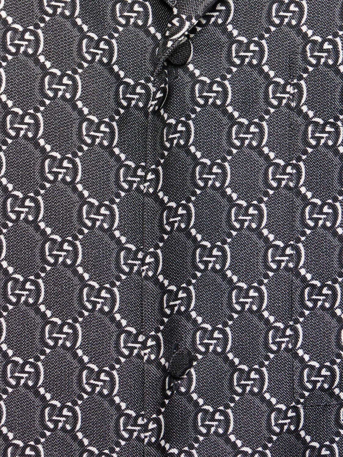 GUCCI Gg Print Silk Shirt Gucci