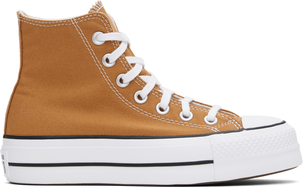 Converse Brown Chuck Taylor All Star Lift Platform High Top Sneakers ...