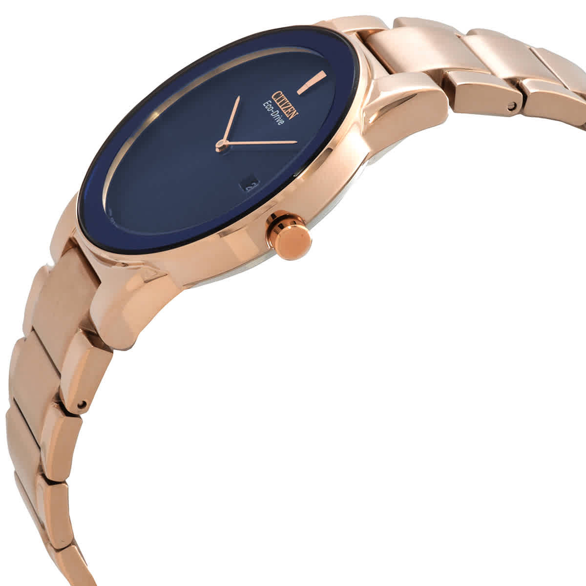 Citizen Eco-Drive Blue Dial Rose Gold-tone Mens Watch AU1066-80L Citizen