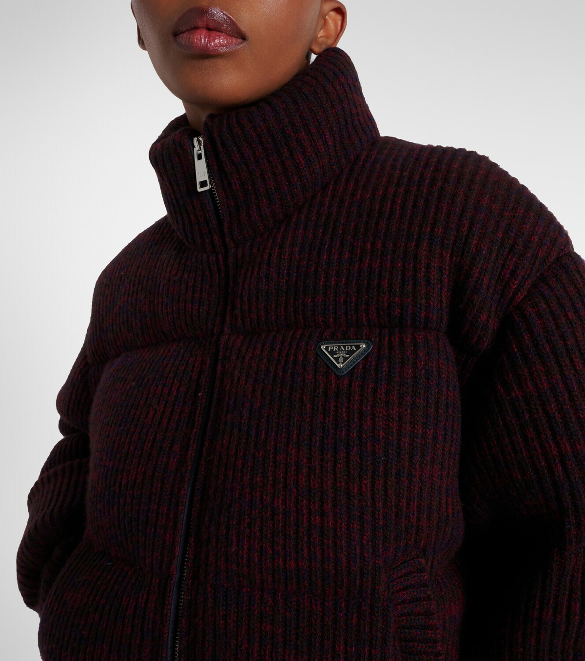 Prada Cropped wool and cashmere down jacket Prada