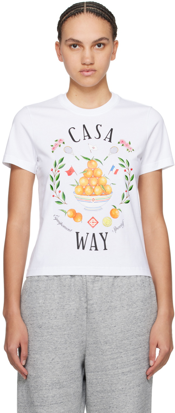 Casablanca White 'Casa Way' T-Shirt Casablanca