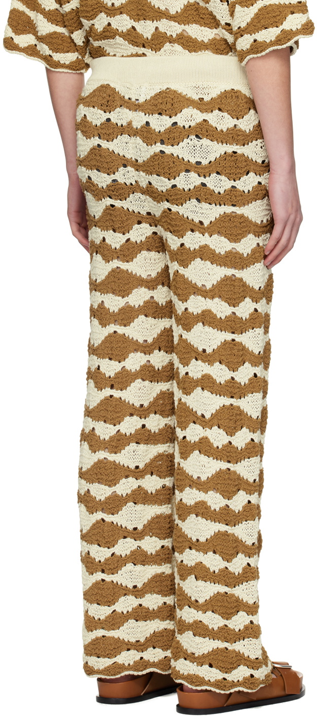 Bonsai Brown & Beige Punzonato Sweatpants Bonsai