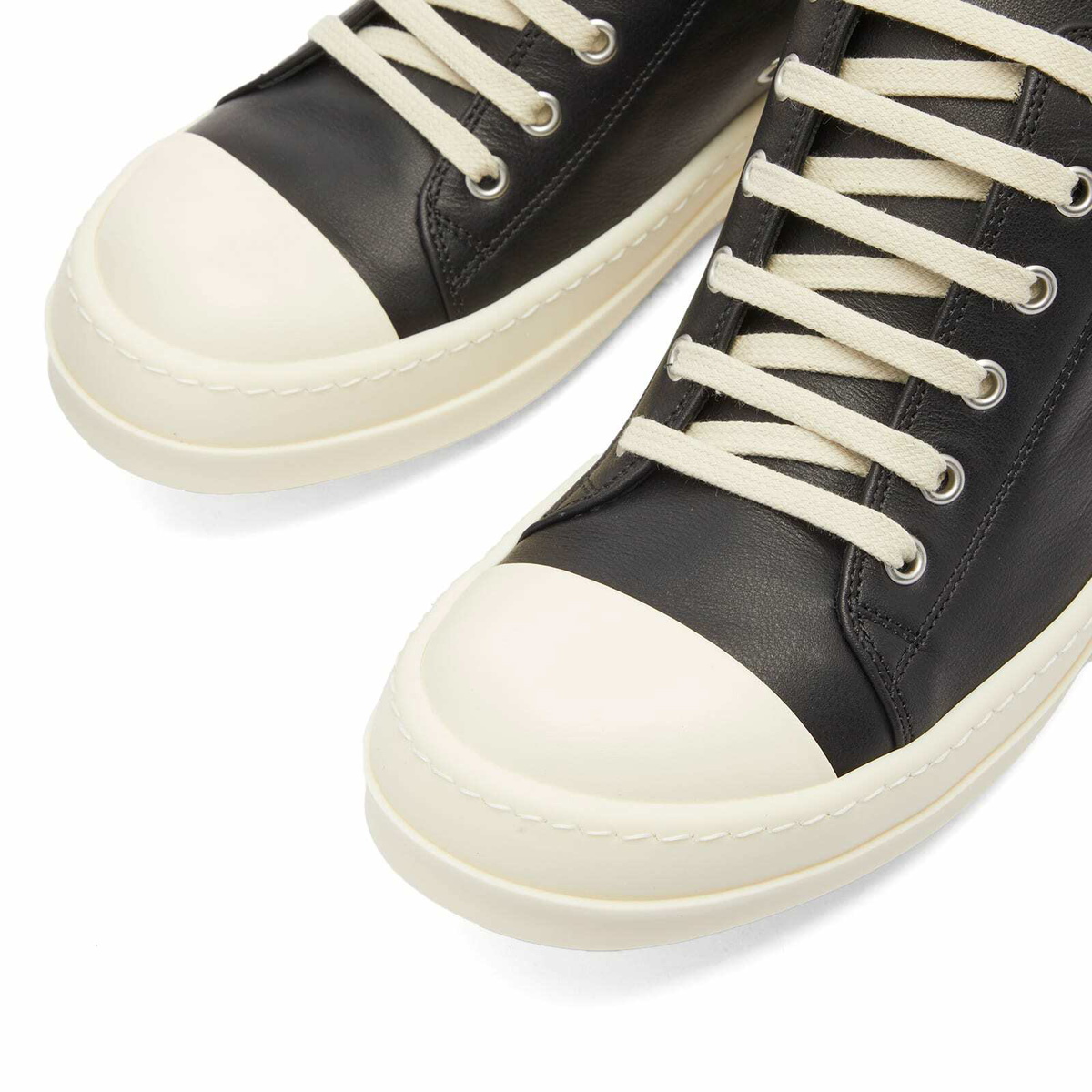 Rick Owens Women's Low Sneakers in Black/Milk Rick Owens