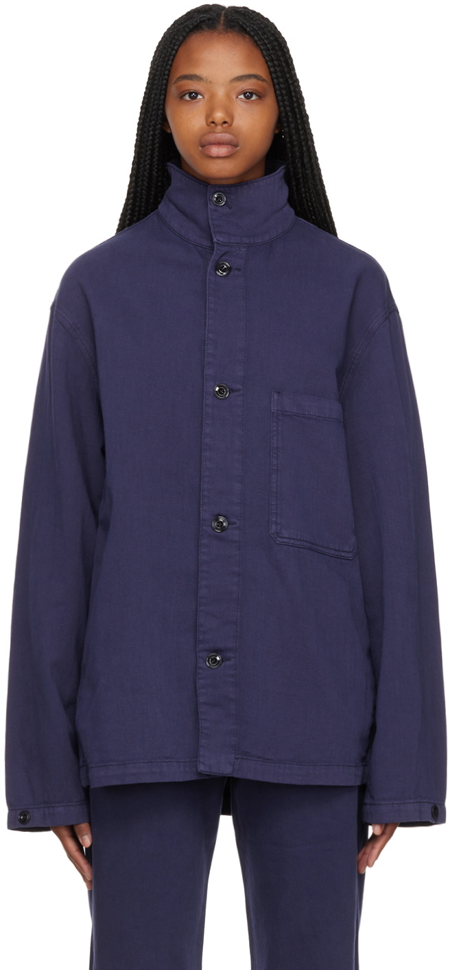 Lemaire Blue Button-Up Denim Jacket Lemaire