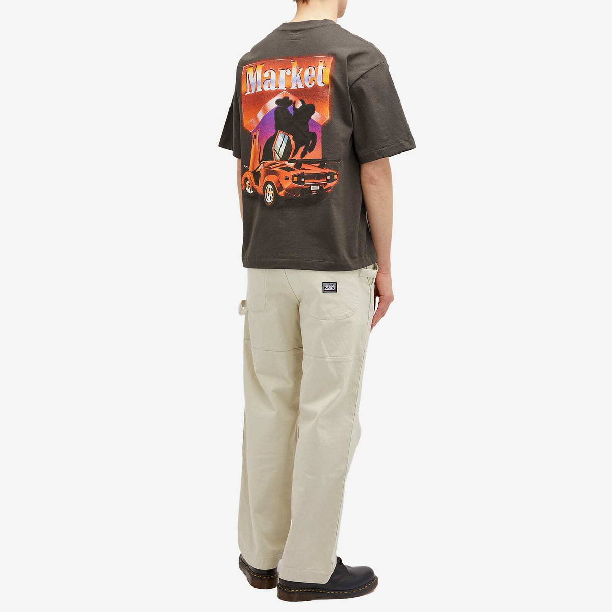 Market Men's Bullrider T-Shirt in Washed-Black MARKET