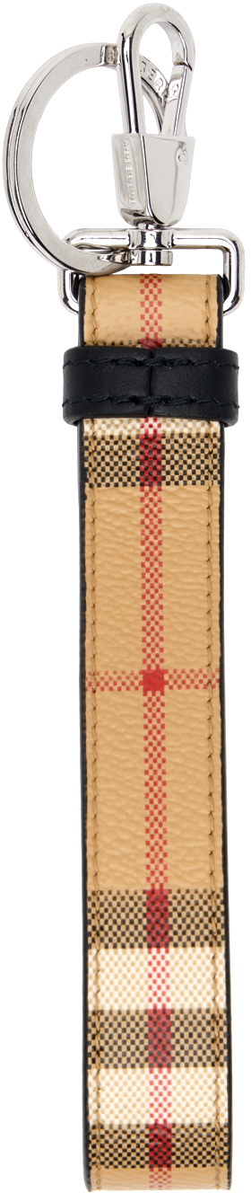 Burberry Beige Check Keychain Burberry