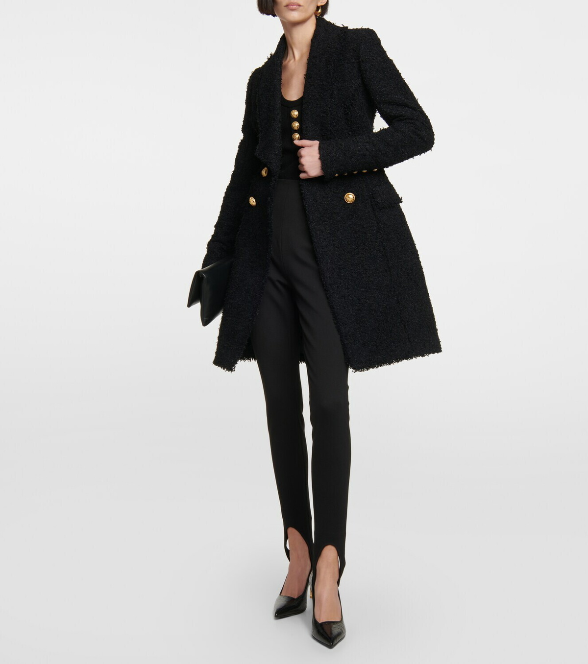 Balmain Double-breasted tweed coat Balmain