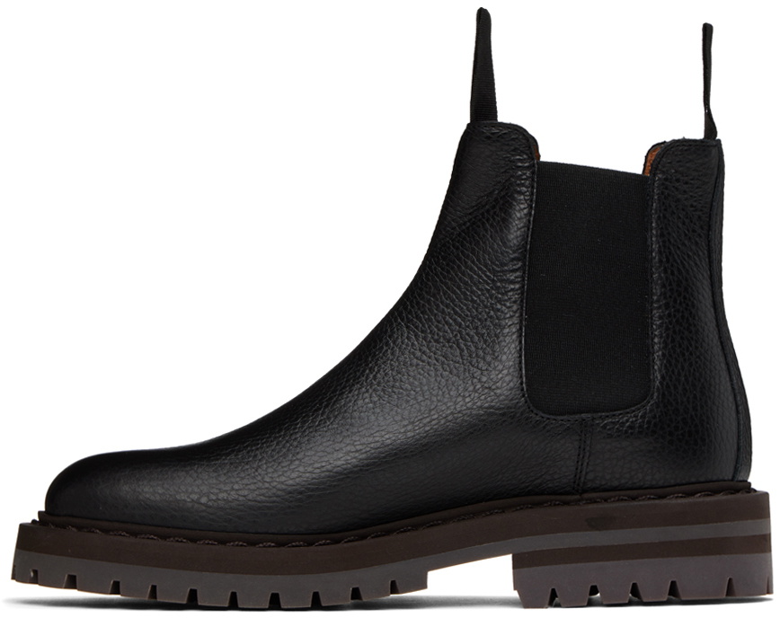 Common Projects Black Leather Chelsea Boots Common Projects