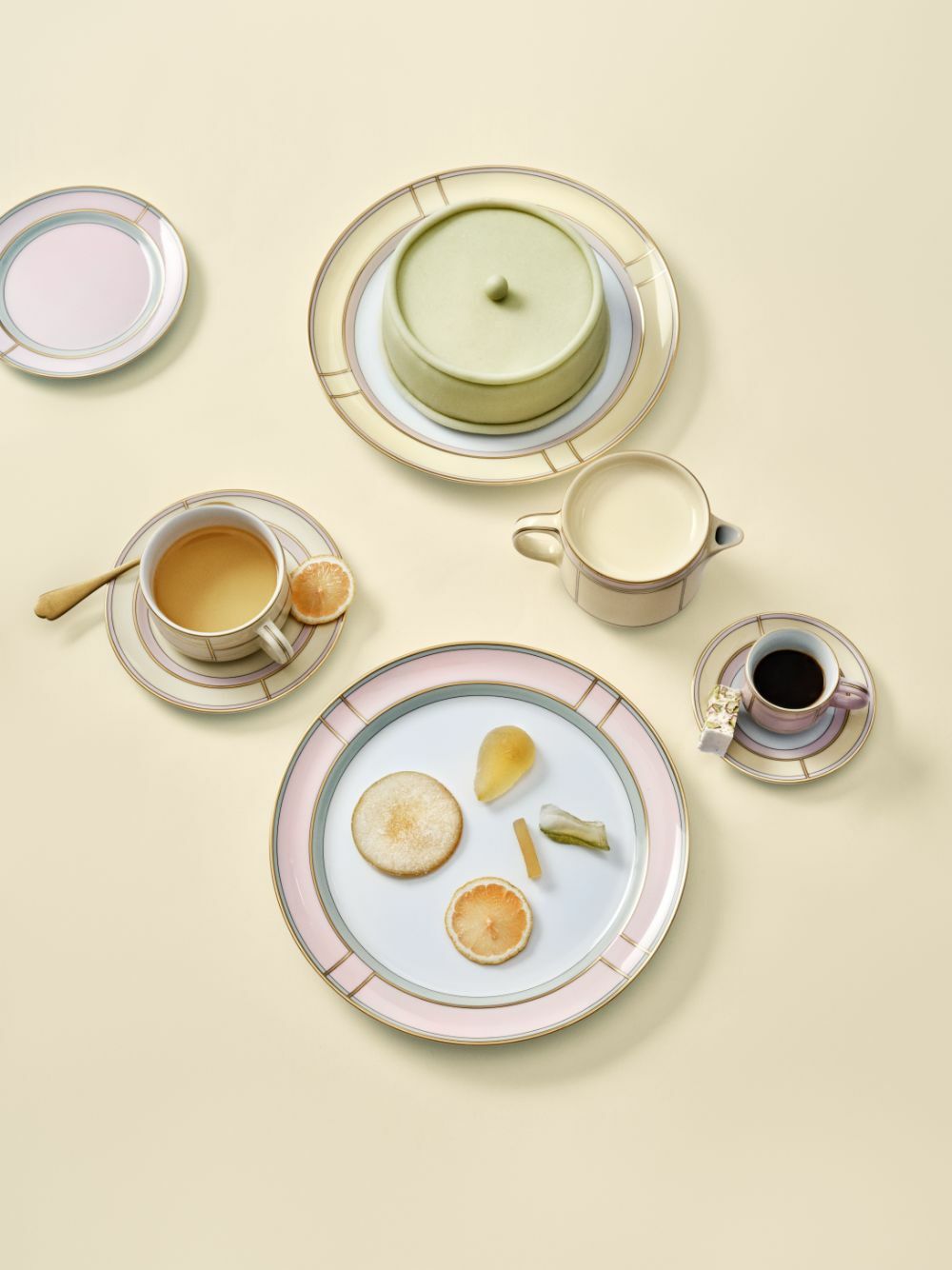 GINORI 1735 Yellow Diva Porcelain Tea Set Ginori 1735