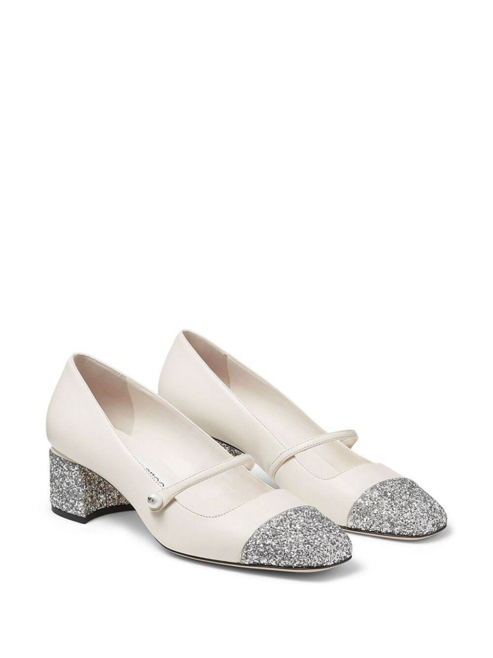 JIMMY CHOO - Elisa 45 Glittered Leather Pumps Jimmy Choo