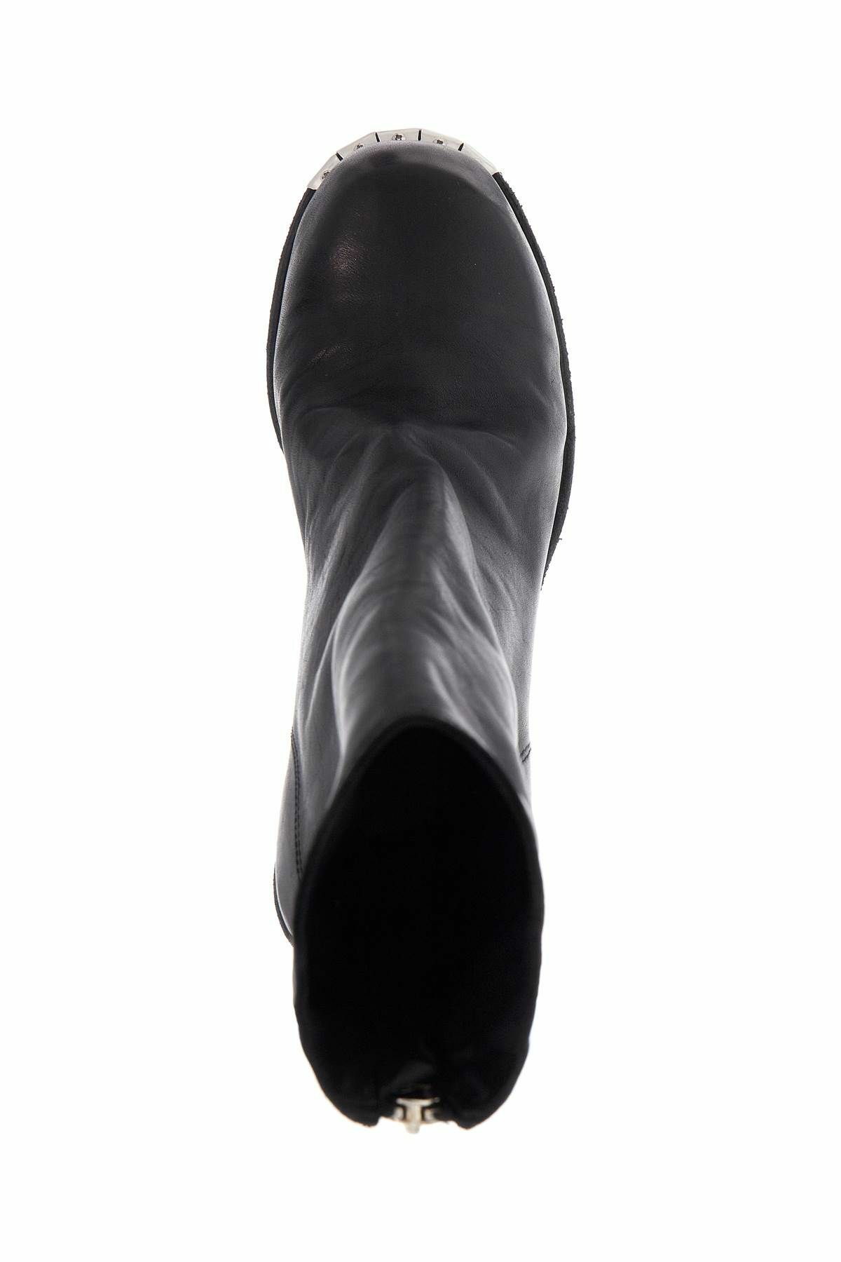 GUIDI black horse leather boots with side zip and metal insert Black Guidi