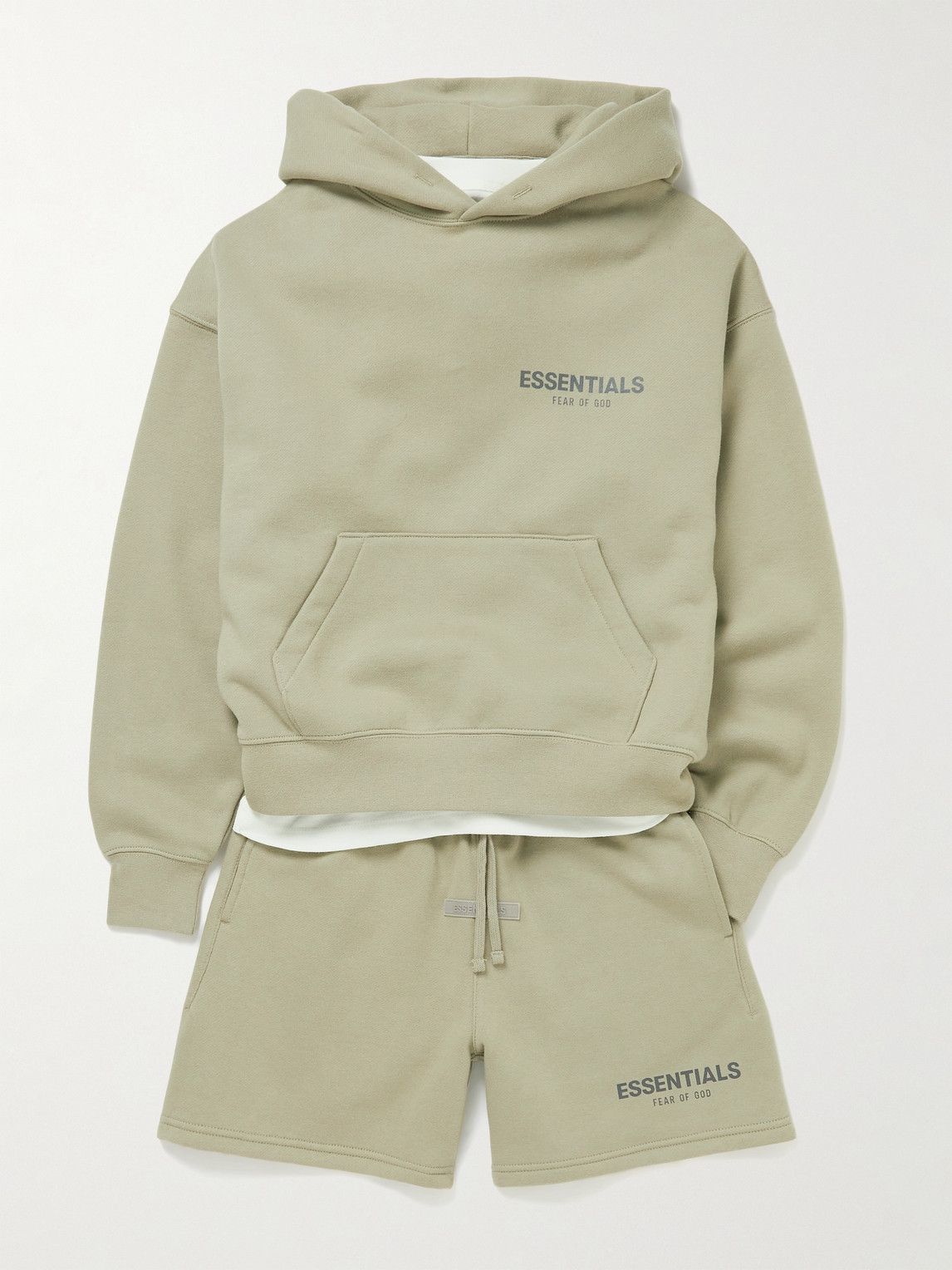 Fear of God Essentials Kids - Logo-Print Cotton-Blend Jersey Drawstring ...