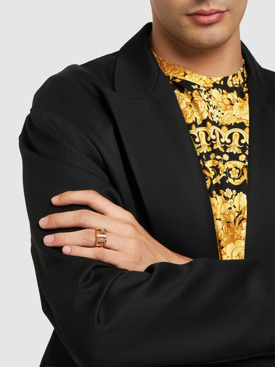 VERSACE - Greek Motif Band Ring Versace