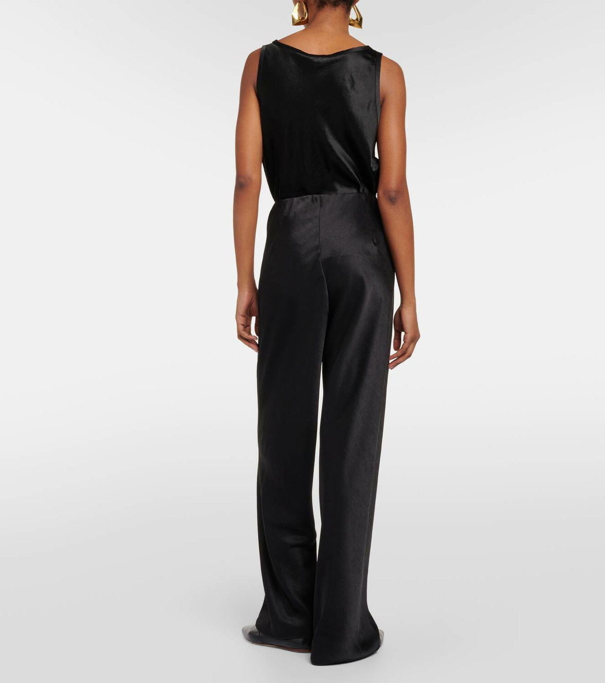 Vince High-rise satin straight pants Vince