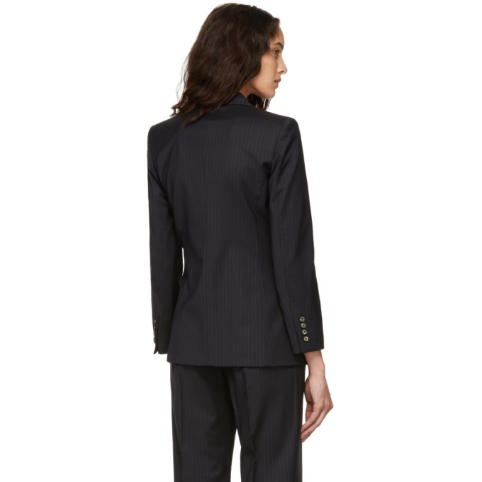 Max Mara Navy Wool Laser Blazer Max Mara