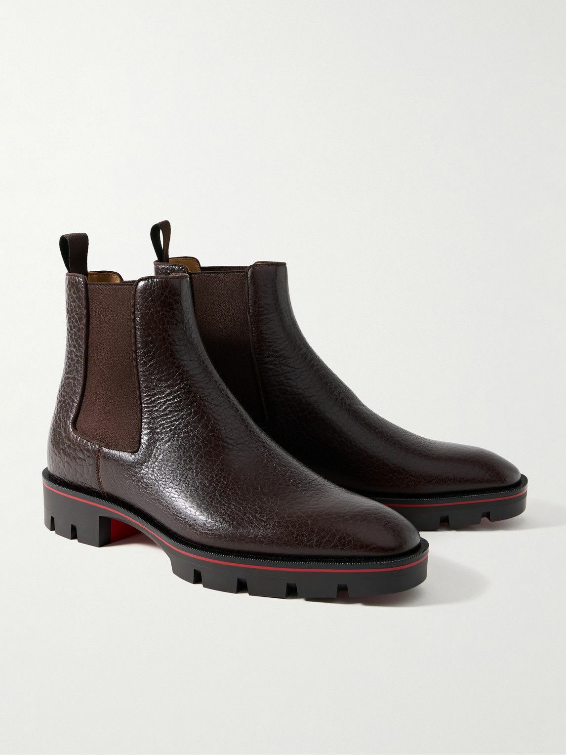 Christian Louboutin - Alpinosol Full-Grain Leather Chelsea Boots ...