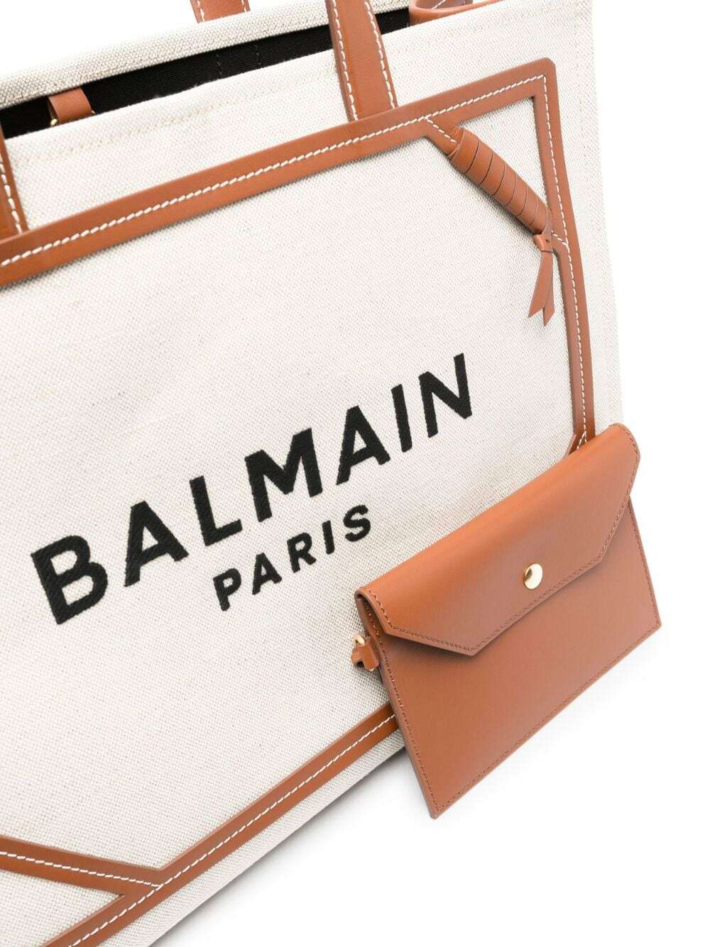 BALMAIN - B-army Medium Canvas Shopping Bag Balmain