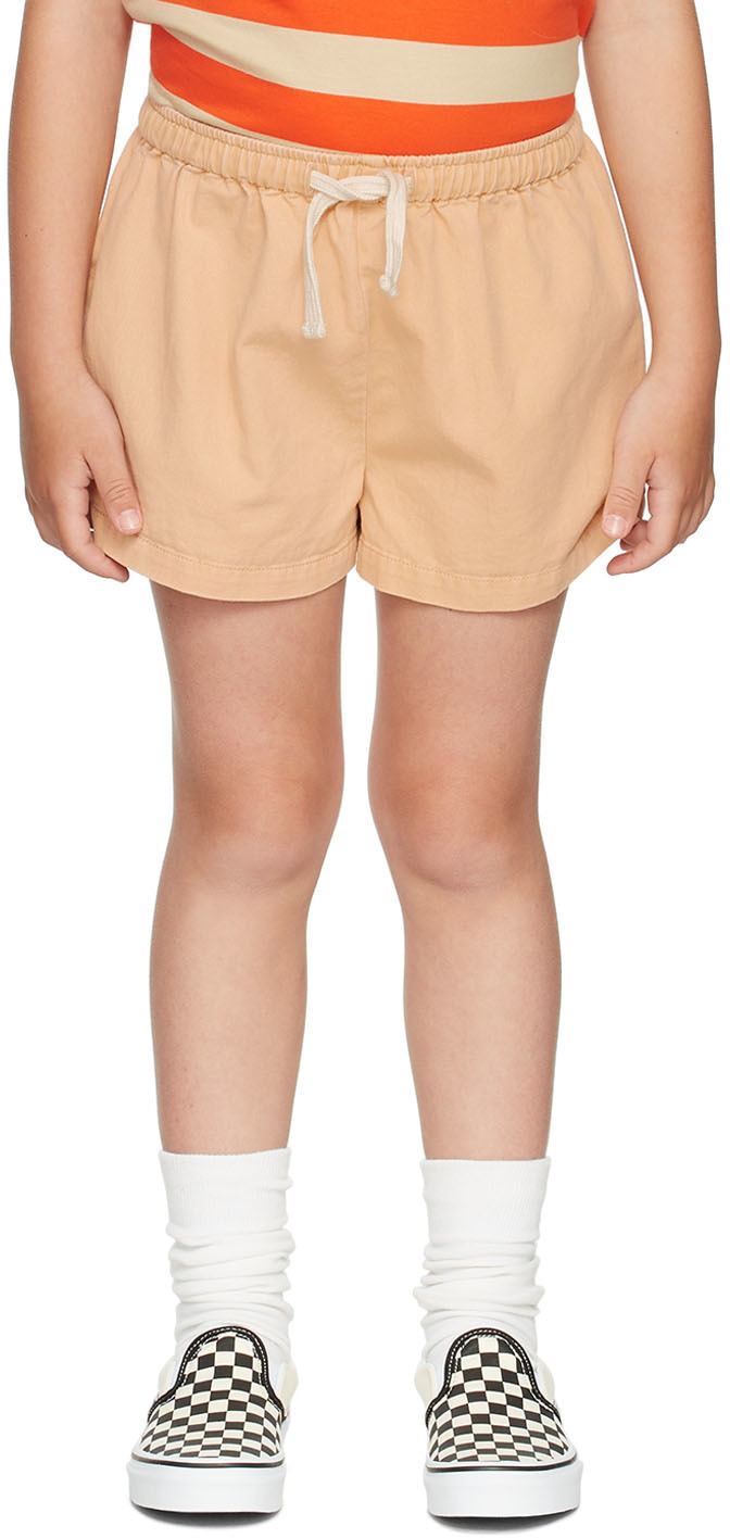 TINYCOTTONS Kids Orange Solid Shorts