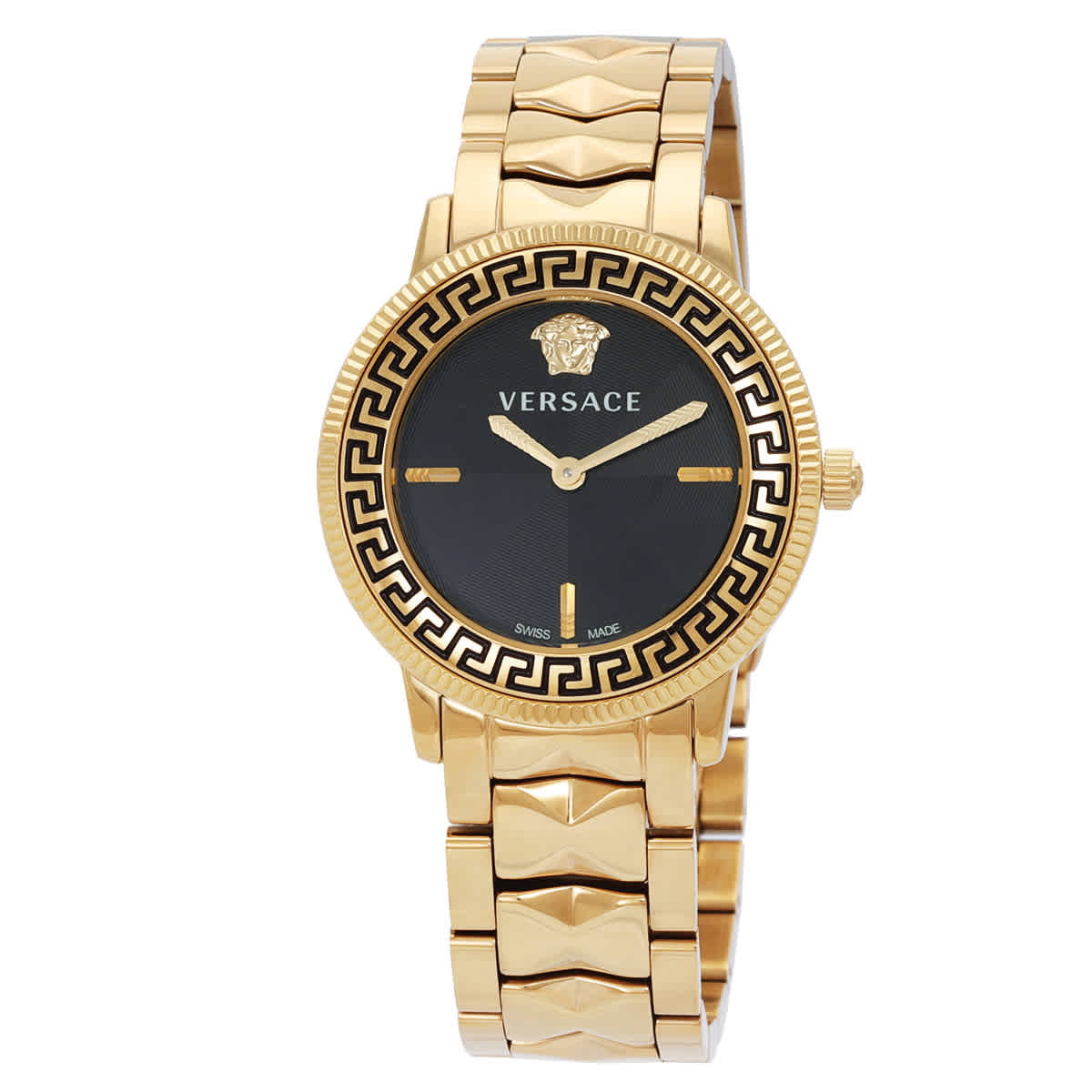 Versace V-Tribute Quartz Black Guilloche Dial Ladies Watch VE2P00622 ...
