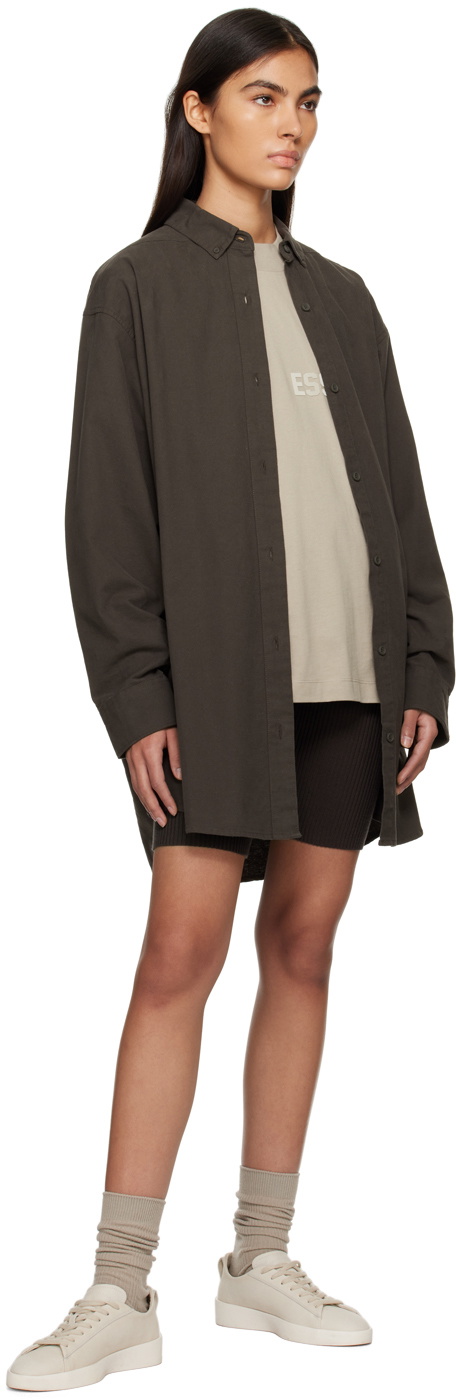Essentials Gray Buttoned Shirt Essentials
