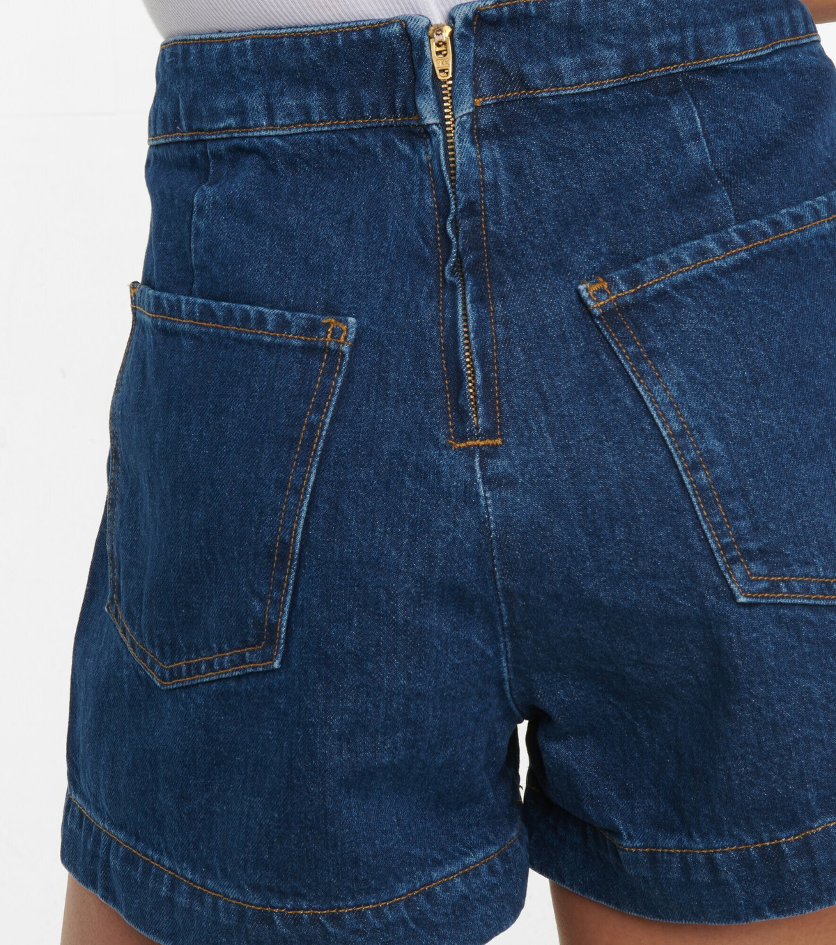 Frame - Sailor Snap high-rise denim shorts Frame Denim