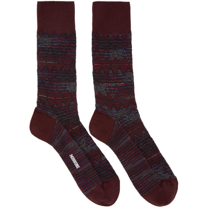 Missoni Red Print Socks Missoni