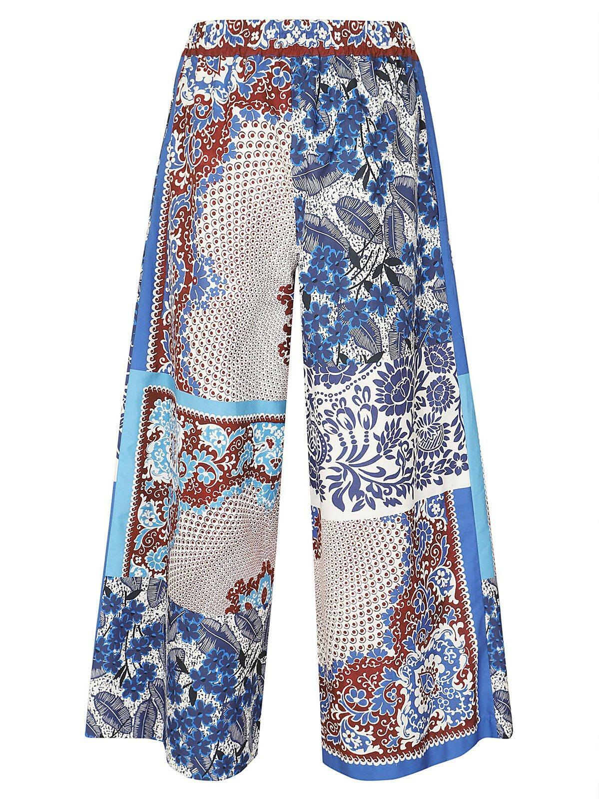 Weekend Max Mara All-over Printed Wide Leg Pants Weekend Max Mara