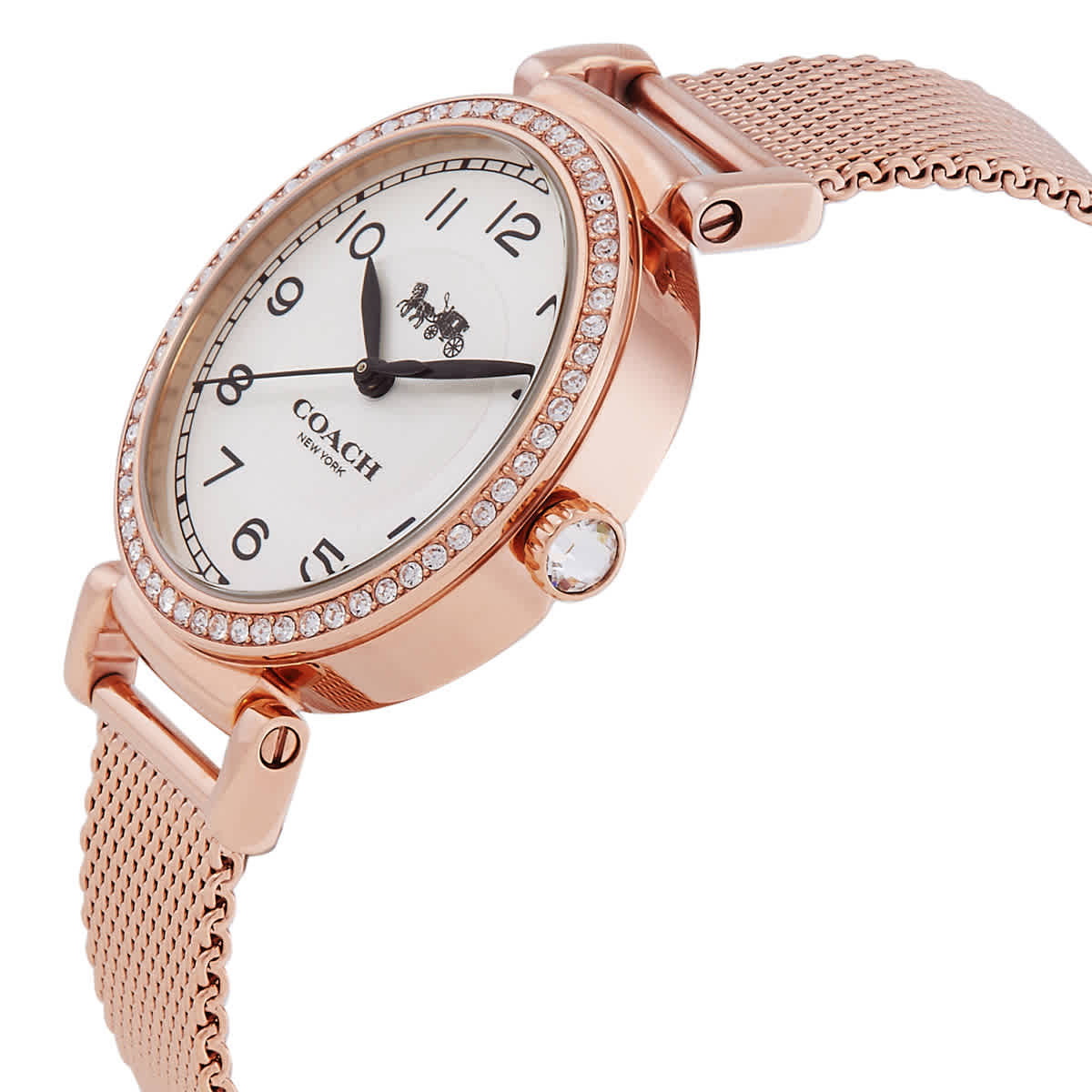 Coach Madison Quartz Crystal White Dial Ladies Watch 14503398 Coach