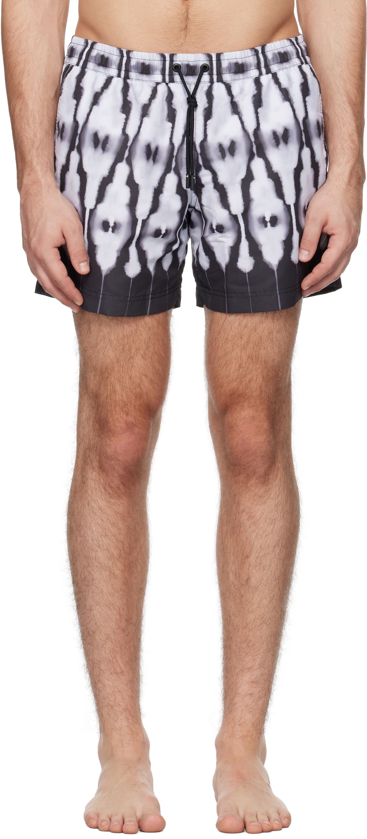 COMMAS Black & White Ritual Classic Swim Shorts Commas