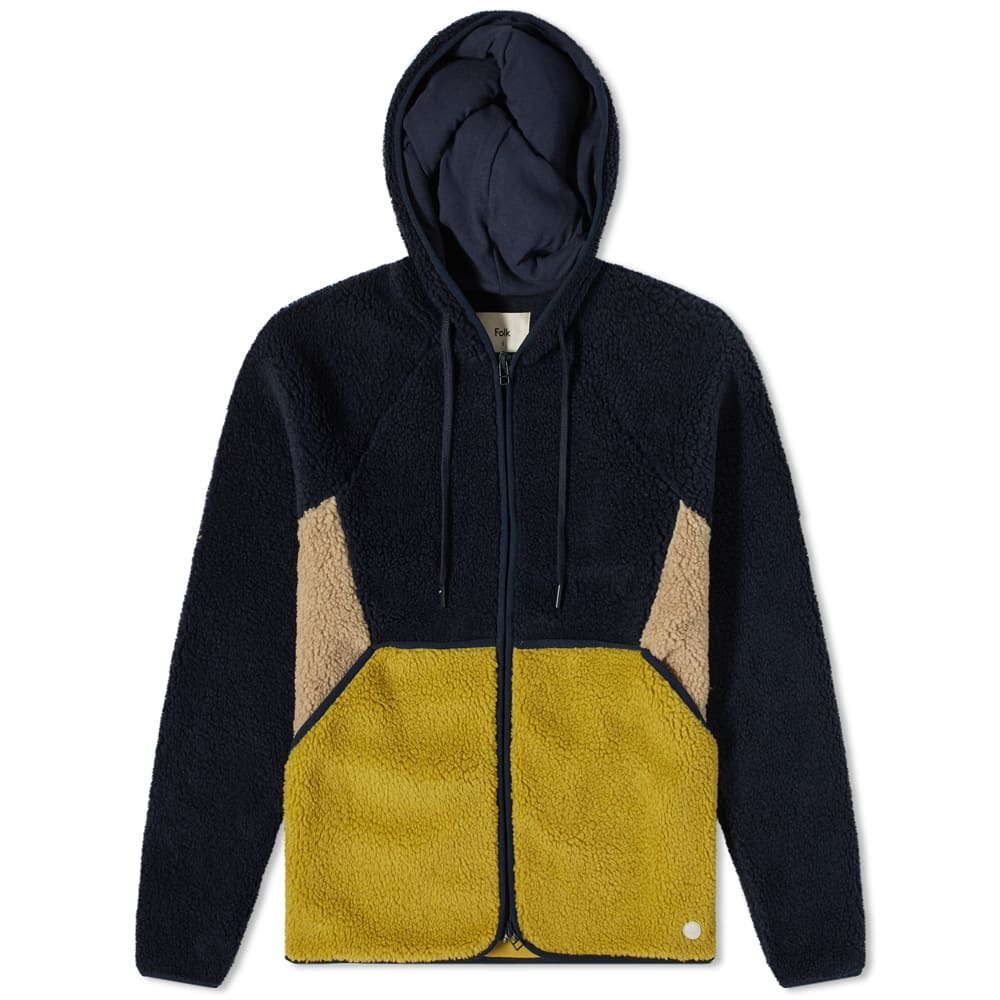 Folk Puzzle Hooded Fleece Folk